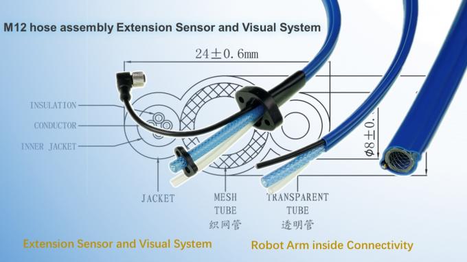 M12 Hose Assembly Extension Sensor And Visual System For Robot Arm IO ...