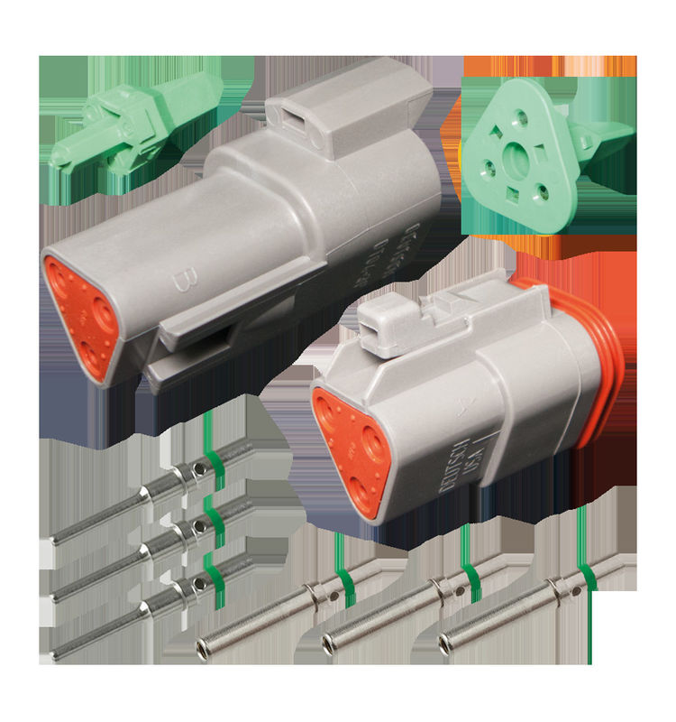 4 Pos Dt04-3p Over Molded Single Ended Cable Assembly Waterproof